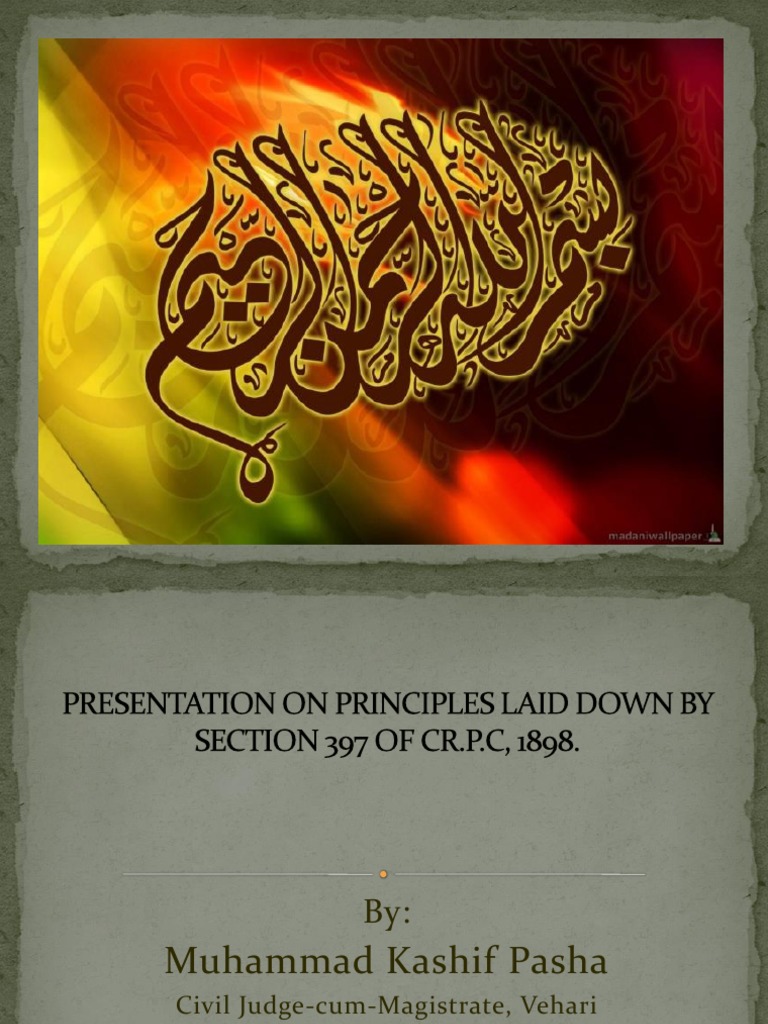 Presentation On Section 397 of CRPC | PDF | Sentence (Law) | Misconduct