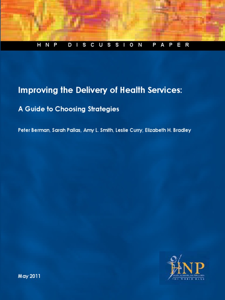 Improving Delivery of Health Services Final | PDF | Public Health ...