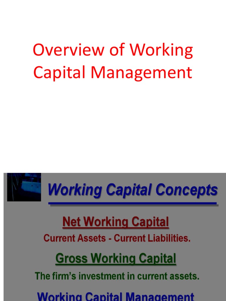 Working Capital Management Overview | PDF
