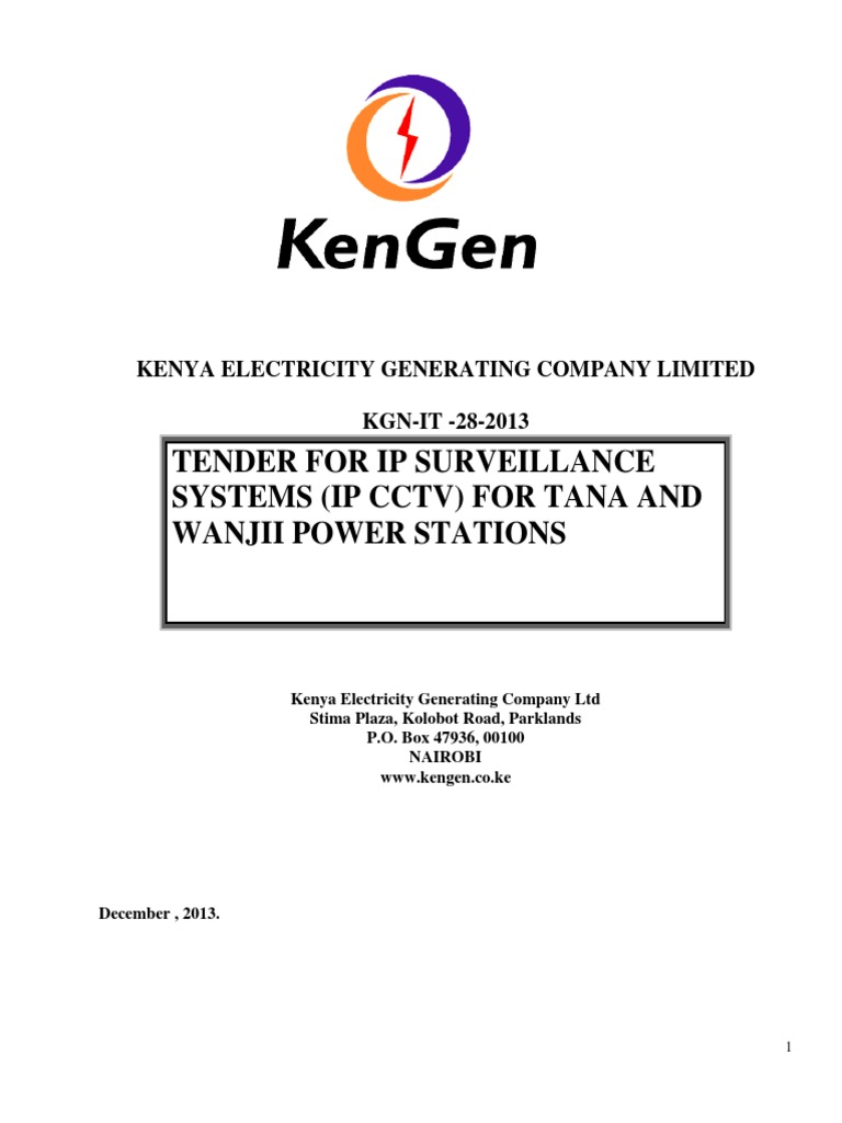 TENDER DOCUMENT FOR IP CCTV FOR WANJII AND TANA Final PDF | PDF ...