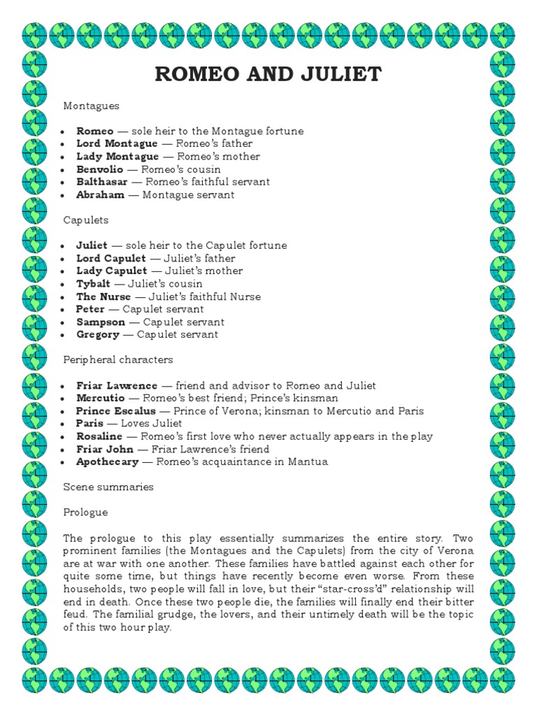 Romeo and Juliet | PDF | Characters In Romeo And Juliet | Romeo And Juliet