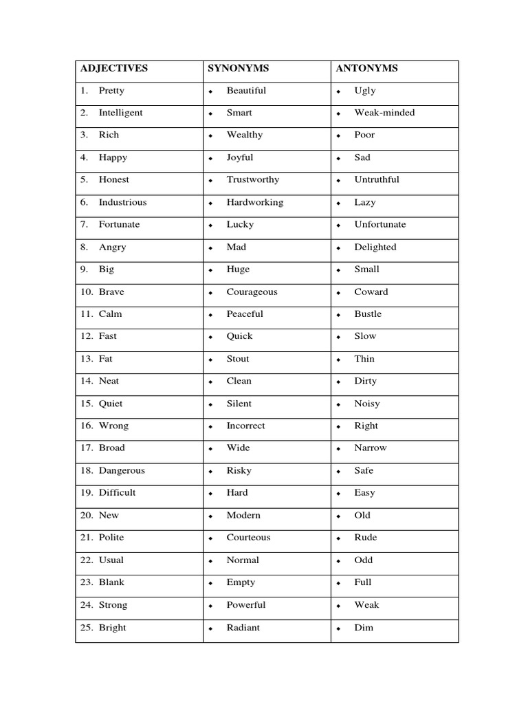 ADJECTIVE | PDF | Sheep | Nature
