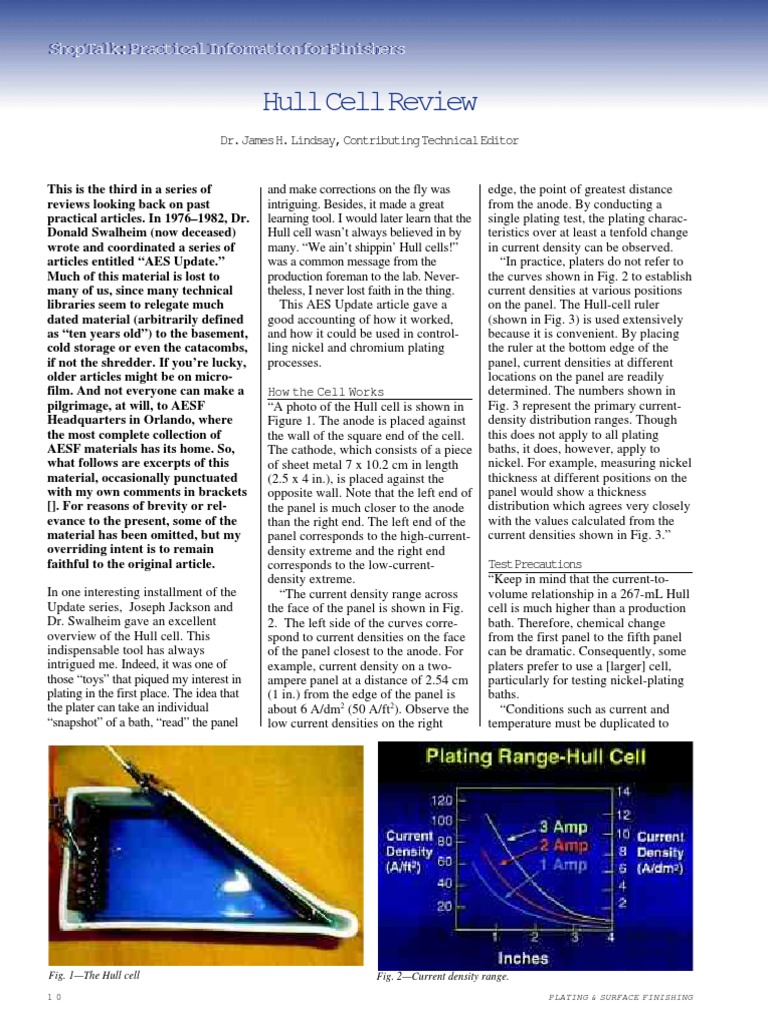 Hull Cell Review | PDF | Zinc | Chromium