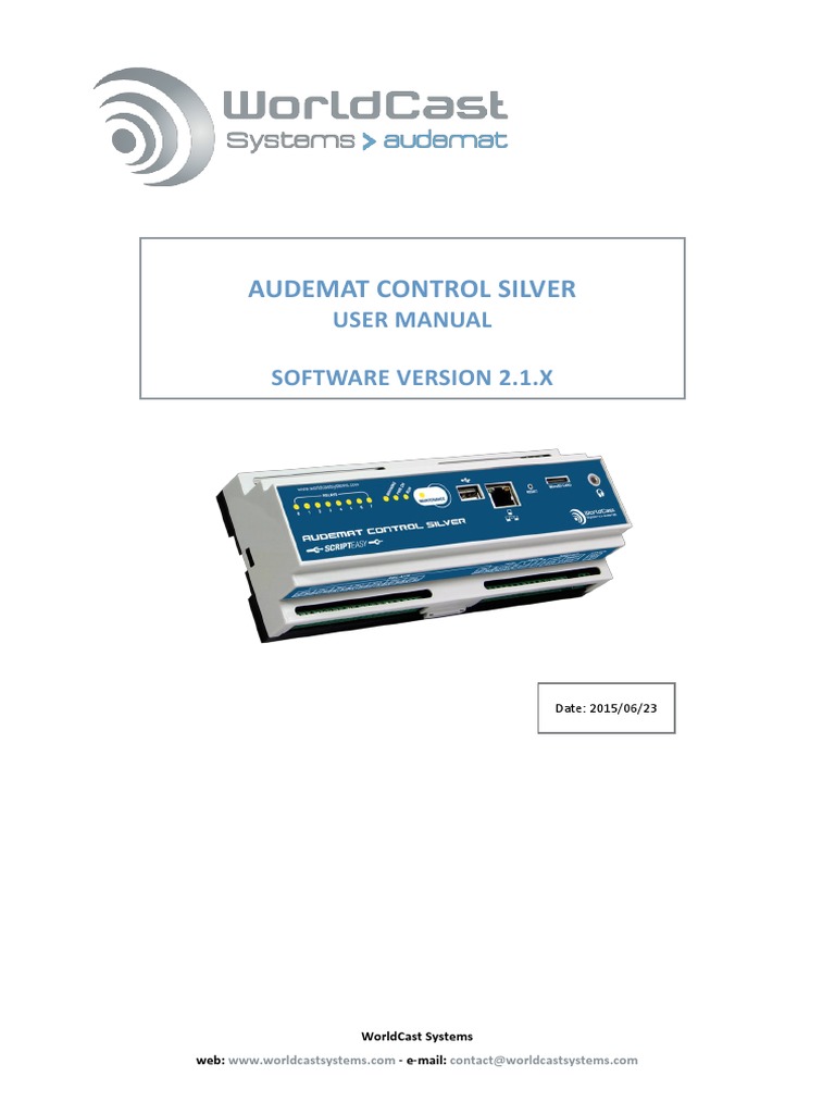 Audemat Control Silver Man en v2.1.x | PDF | Safari (Web Browser) | Computer Network