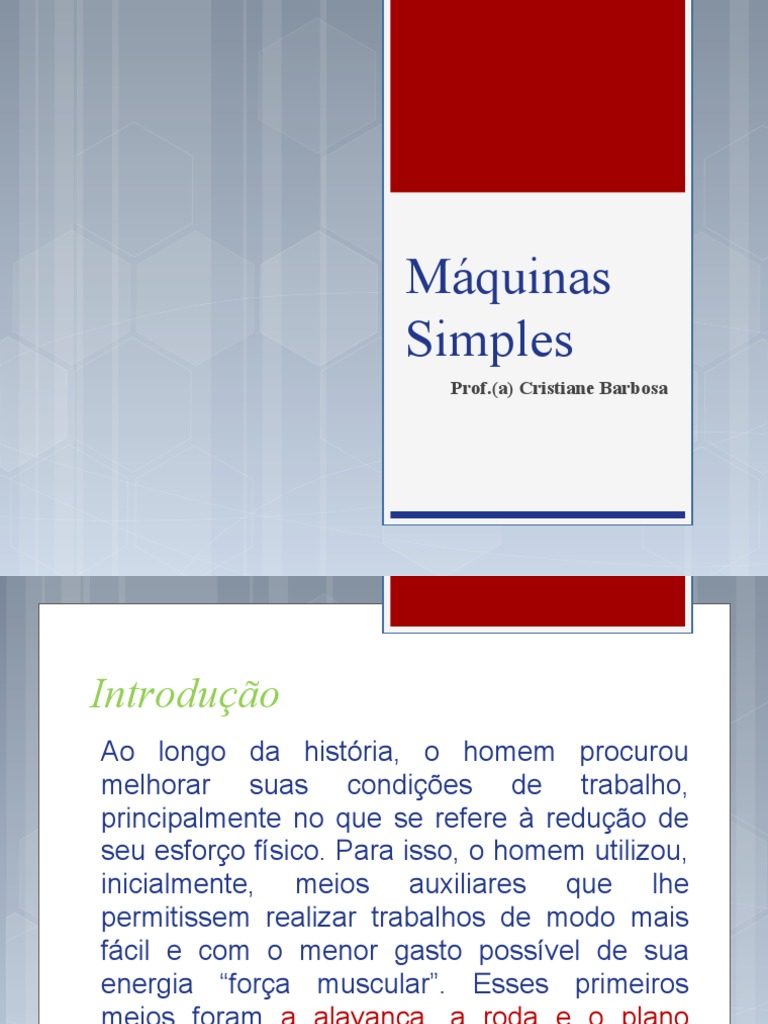 Maquinas Simples Cris 121017201857 Phpapp01 | PDF | Roda | Máquinas