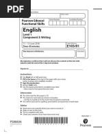 ESOL Level 1 Writing Sample Exam | PDF | English As A Second Or Foreign ...
