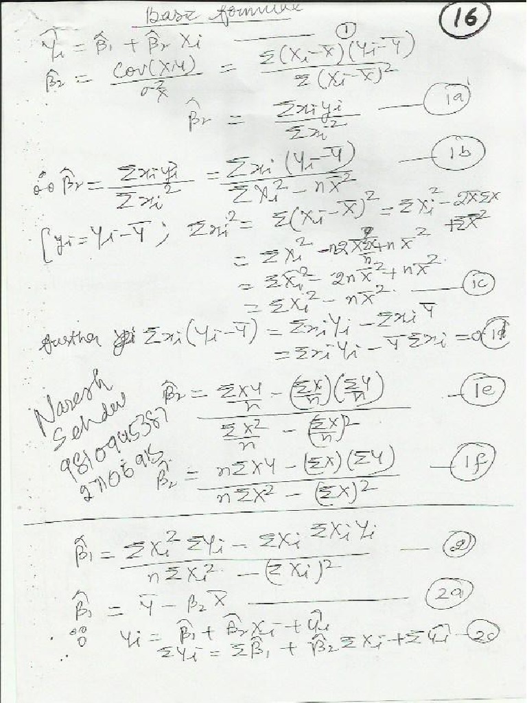 Econometrics Multiple Choice Questions Formulae PDF | PDF