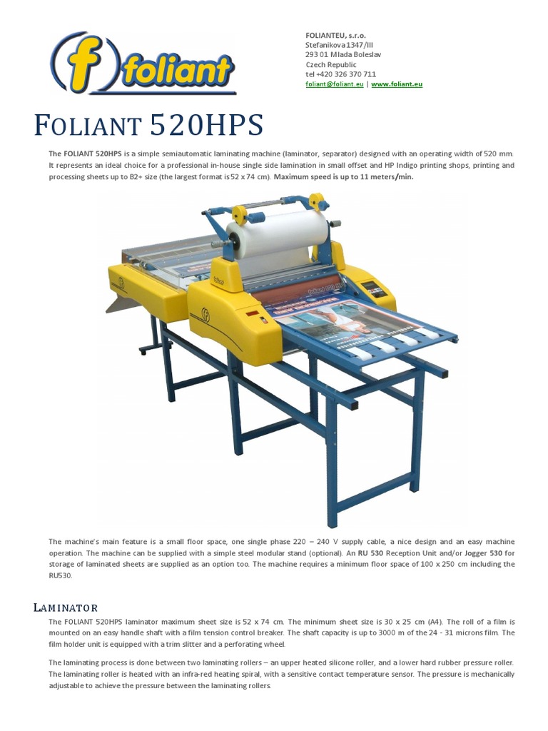 En Foliant 520hps | PDF | Equipment | Manufactured Goods