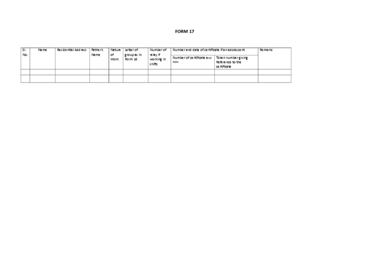 E - Form 17 - FA | PDF