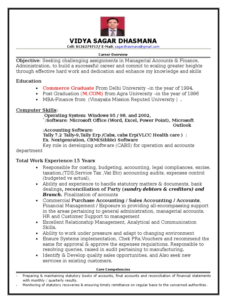 Resume | PDF | Internal Control | Taxes