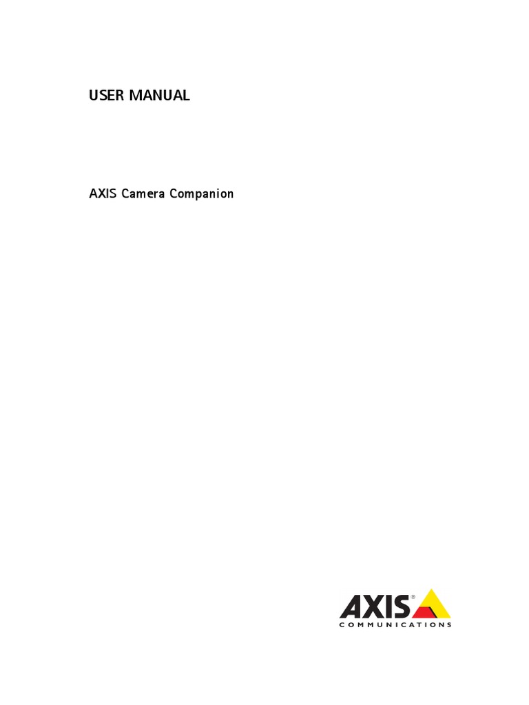 AXIS Camera Companion PDF | PDF | Computer Network | Password