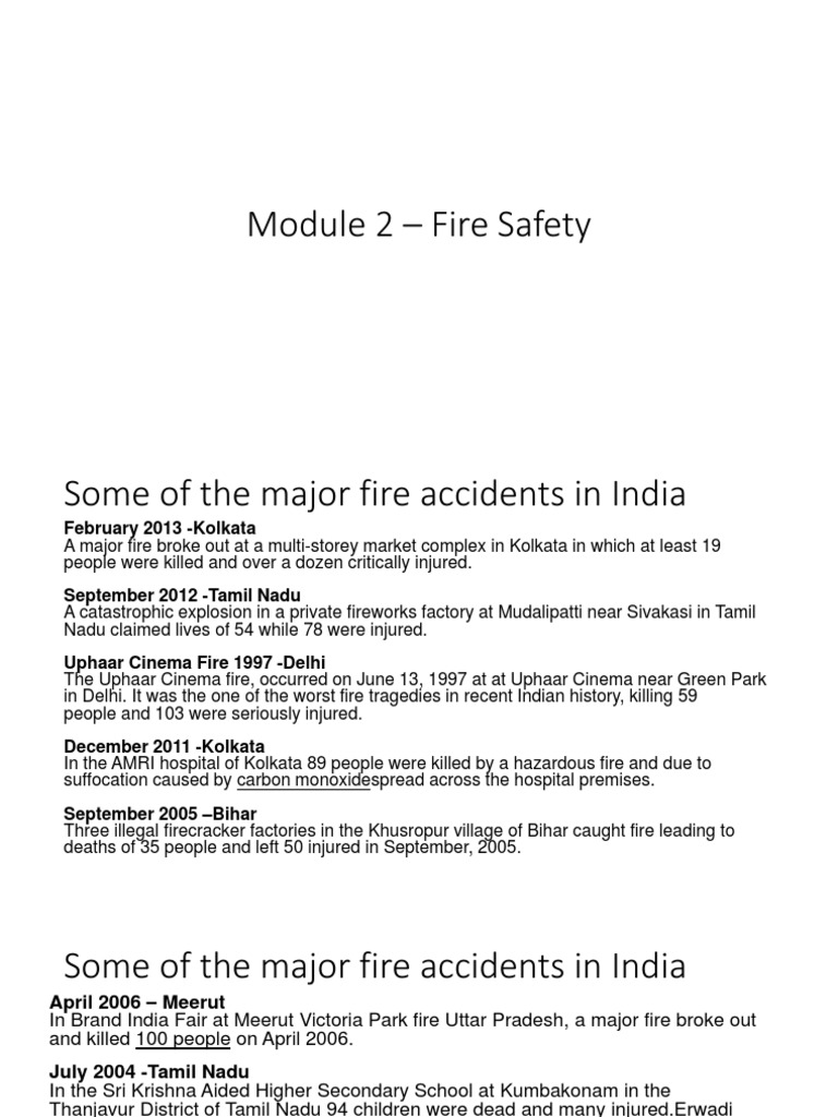 Module 2 - Fire Safety | PDF | Combustion | Fires