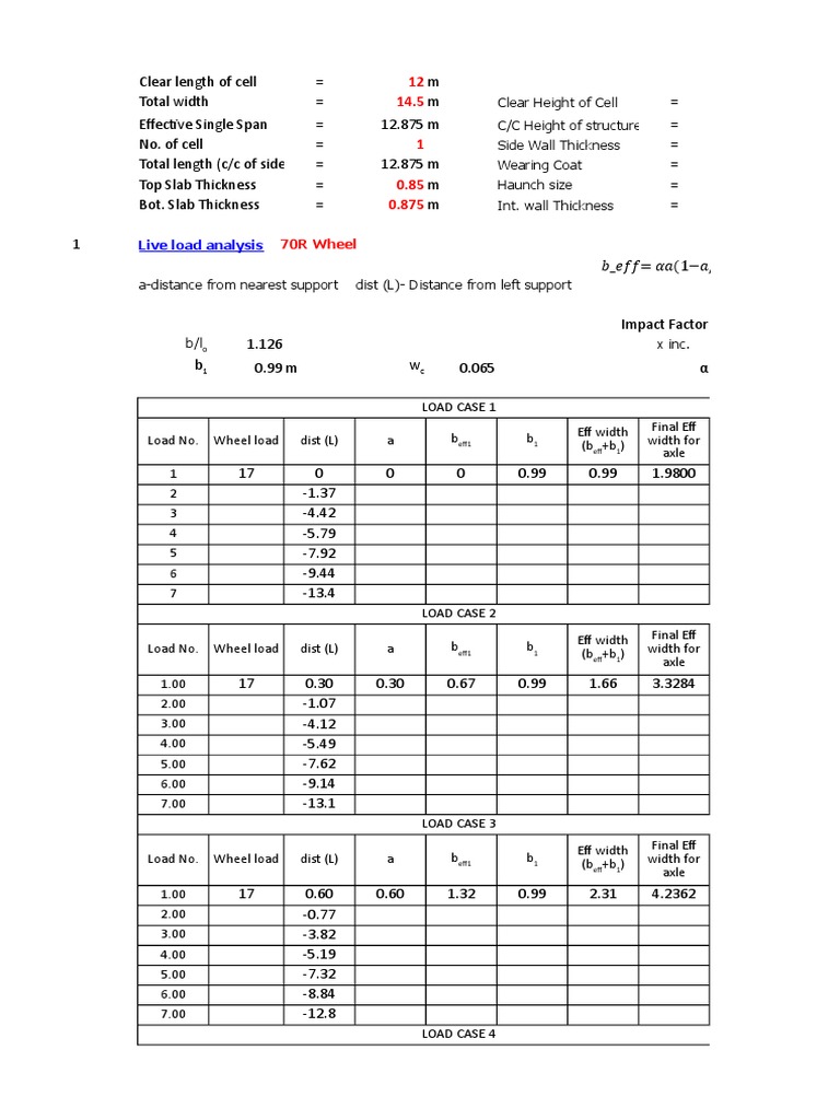 Live Load Analysis: 70R Wheel | Download Free PDF | Transportation ...