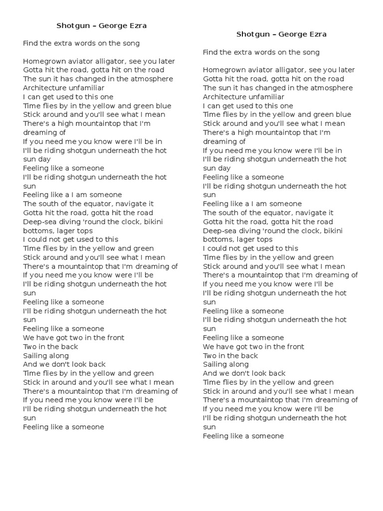 Song Activity For Students | PDF | Nature