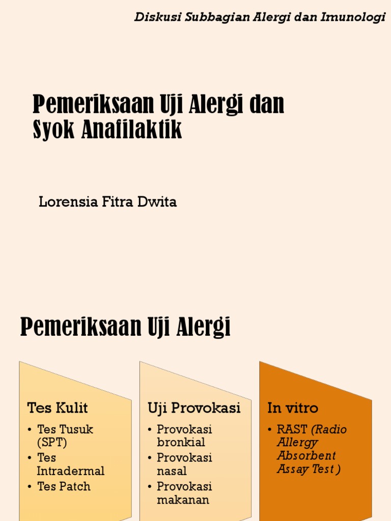 Pemeriksaan Uji Alergi Dan Syok Loren | PDF