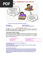 Tema, Subtema e Ideas Principales y Secundarias | PDF | Lingüística ...