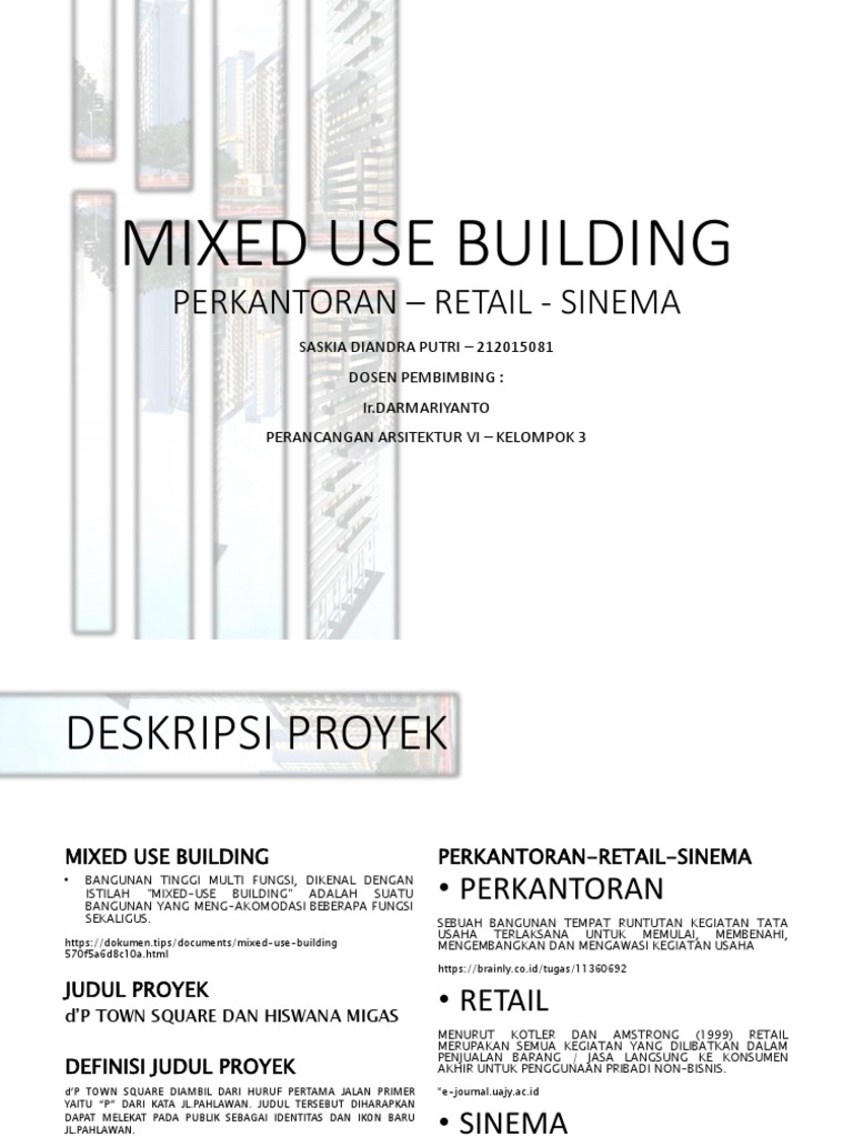 Perancangan Mixed Use Building Bandung | PDF | Bisnis | Griya & Taman
