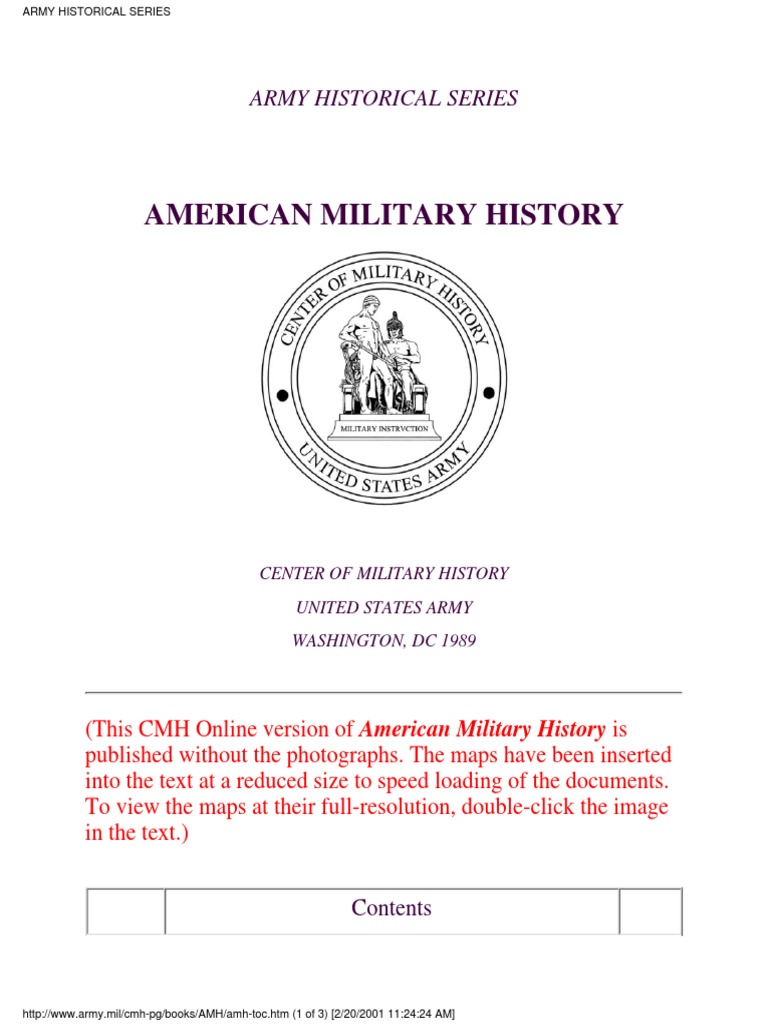 American Military History - United States Army | PDF | United States ...
