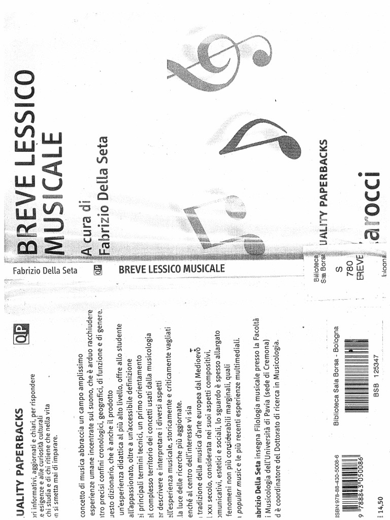 Breve Lessico Musicale PDF | PDF