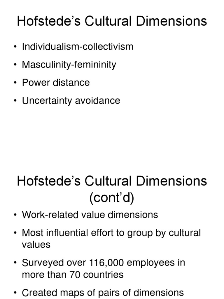 Hofstede | PDF | Psychological Concepts | Social Psychology