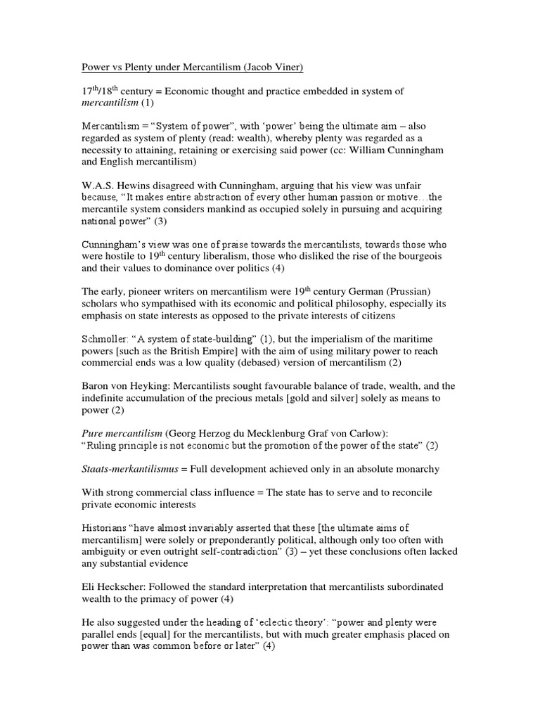 Jacob Viner | PDF | Mercantilism | Wealth