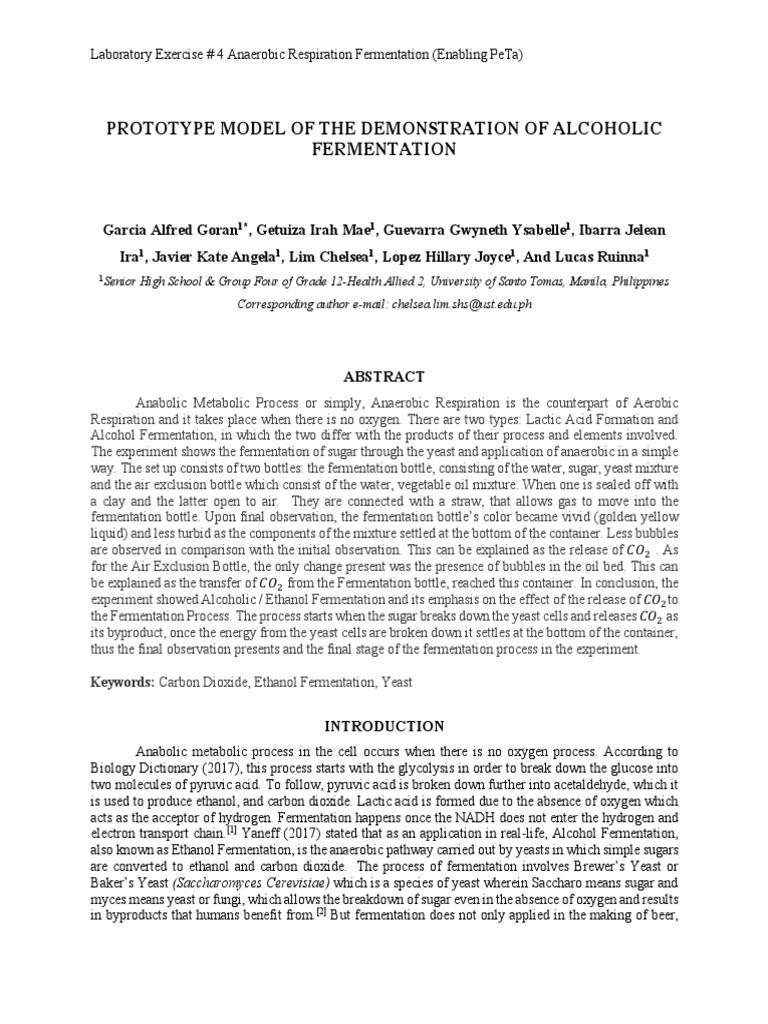 Laboratory Exercise Final Final PDF | PDF | Fermentation | Yeast