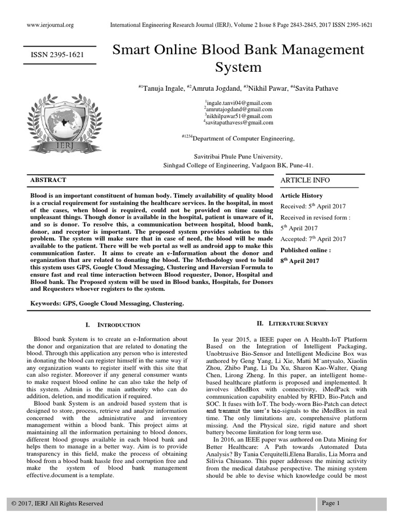 Smart Online Blood Bank Management System | PDF | Java (Programming ...
