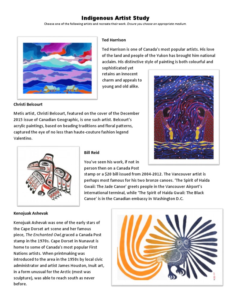 Indigenous Artist Study: Ted Harrison | PDF | Art Media | Paintings