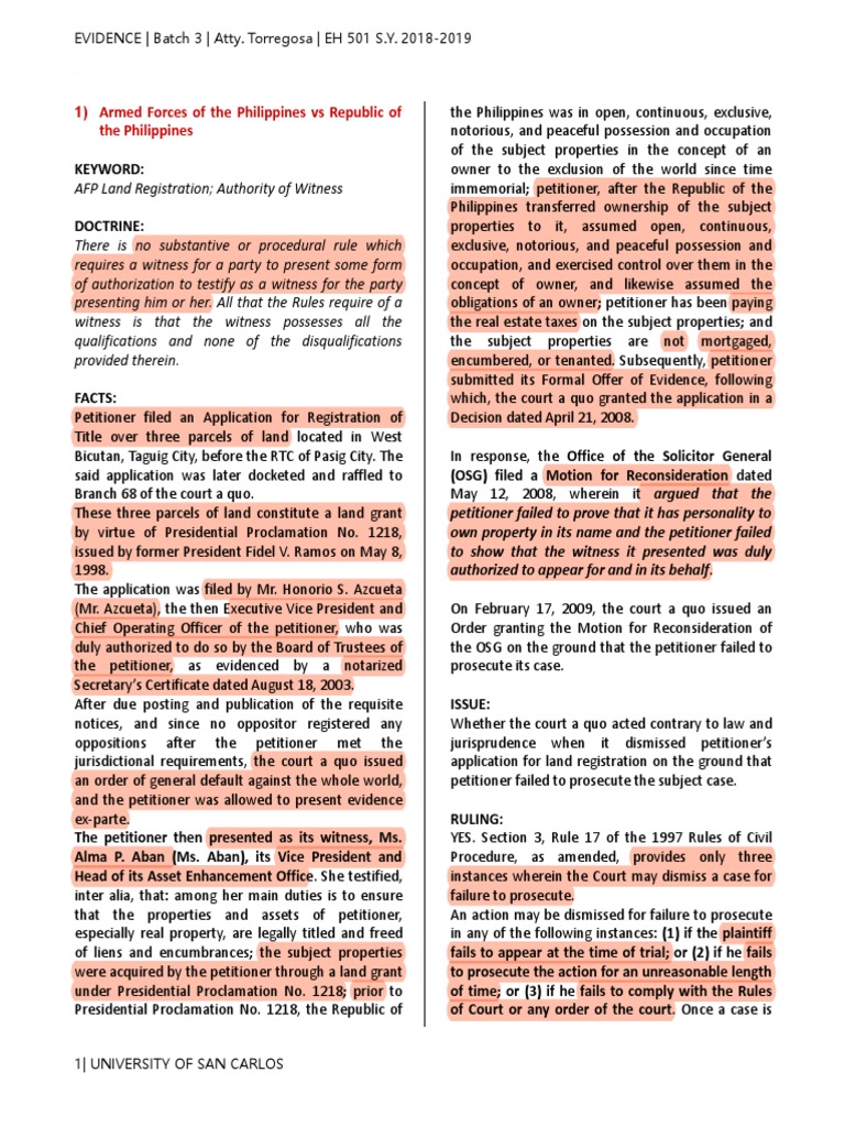 Evidence-Case-Digests-1-42.pdf | Testimony | Prejudice (Legal Term)