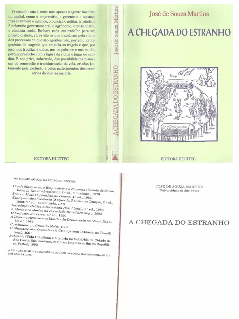 Aula 5 - MARTINS, Jose de Souza - A Chegada Do Estranho PDF | PDF