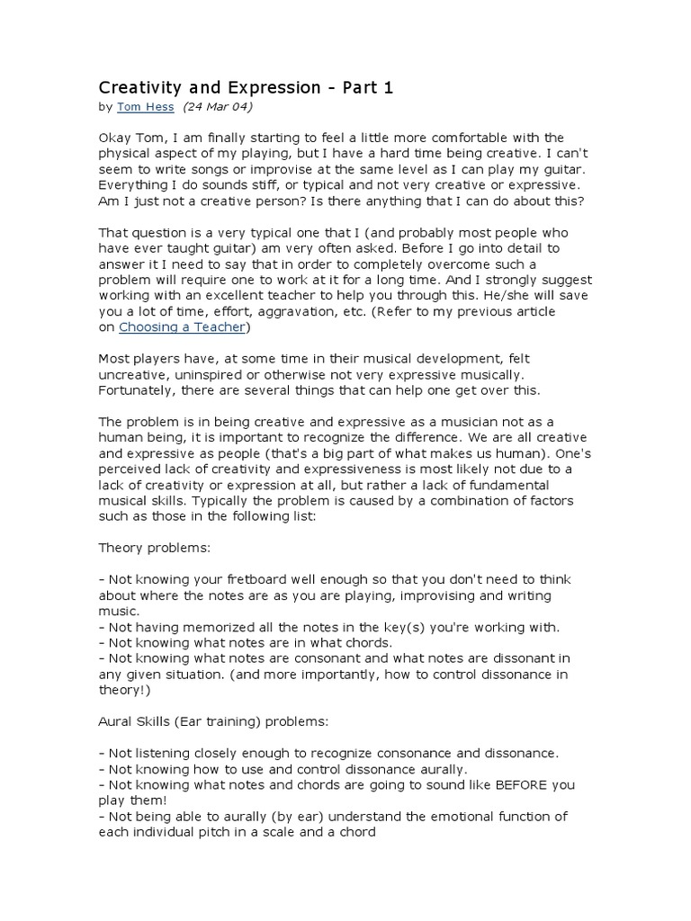 Creativity and Expression | PDF | Creativity | Thought