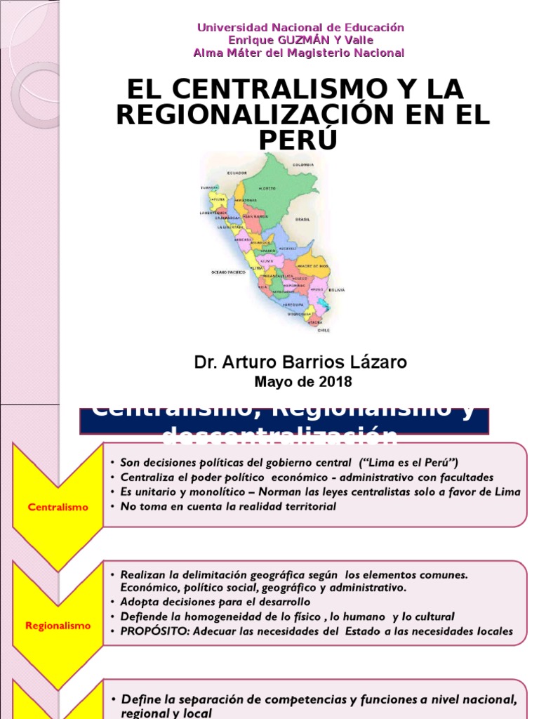 Centralismo Y Regionalizacion Pdf Formas De Gobierno América Del Sur