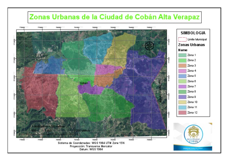 Zonificacion Urbana Casco de Coban | PDF | Geomática | Geometría analítica