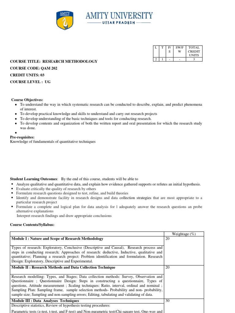 Research Methodology PDF | PDF | Quantitative Research | Qualitative ...