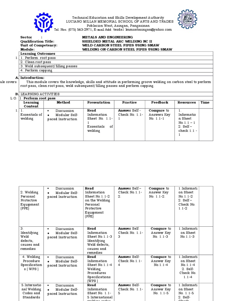 Session Plan | PDF | Welding | Construction