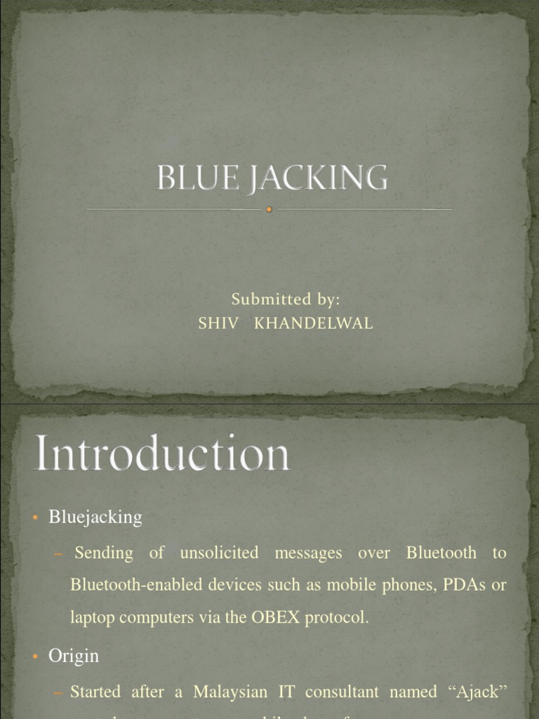 Bluetooth Hacking: Bluejacking, Bluesnarfing and Bluebugging | PDF ...
