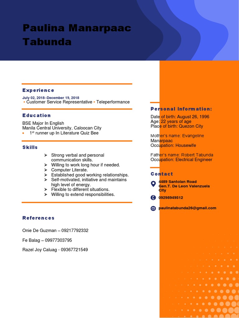Paulina Manarpaac (1) RESUME | PDF