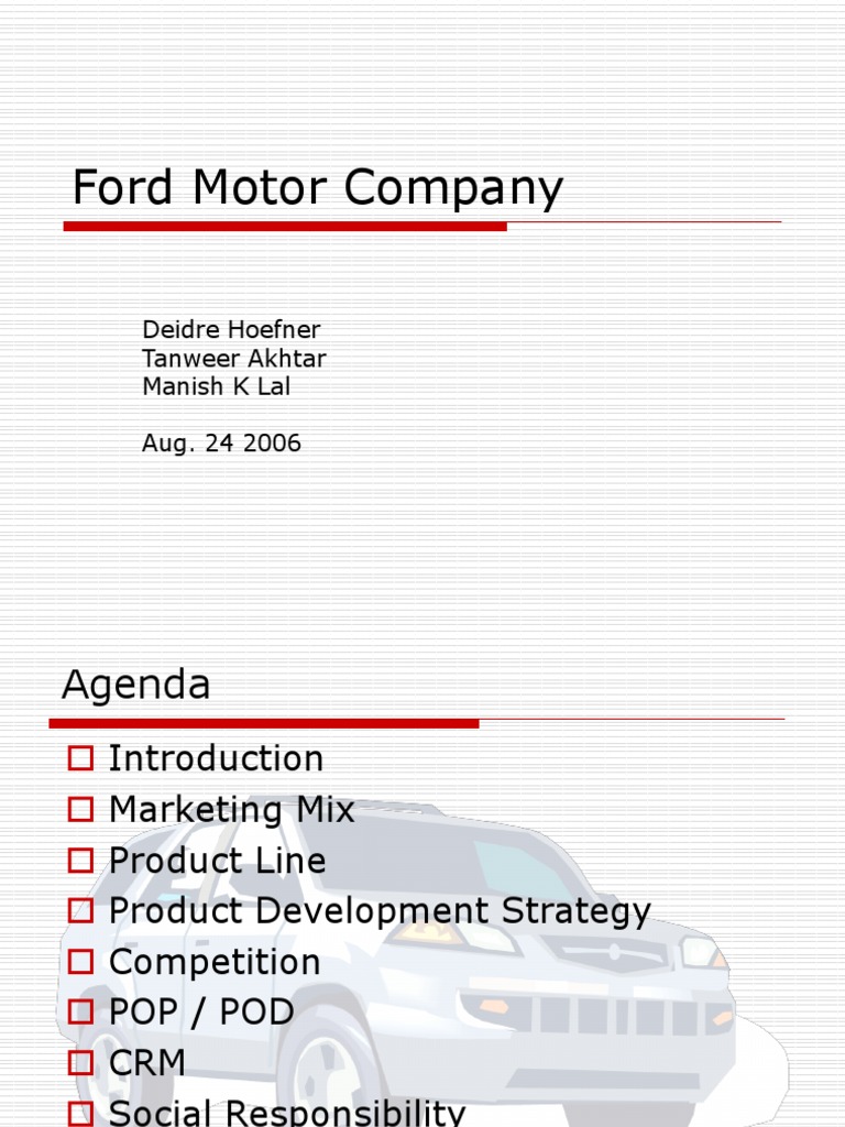 Ford PRES. Final | PDF | Ford Motor Company | Lincoln Motor Company