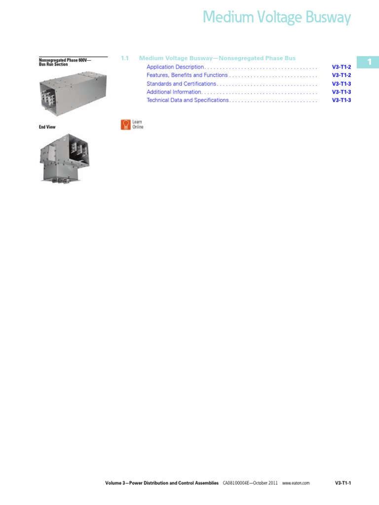 Medium Voltage Busway Overview | PDF | Insulator (Electricity ...