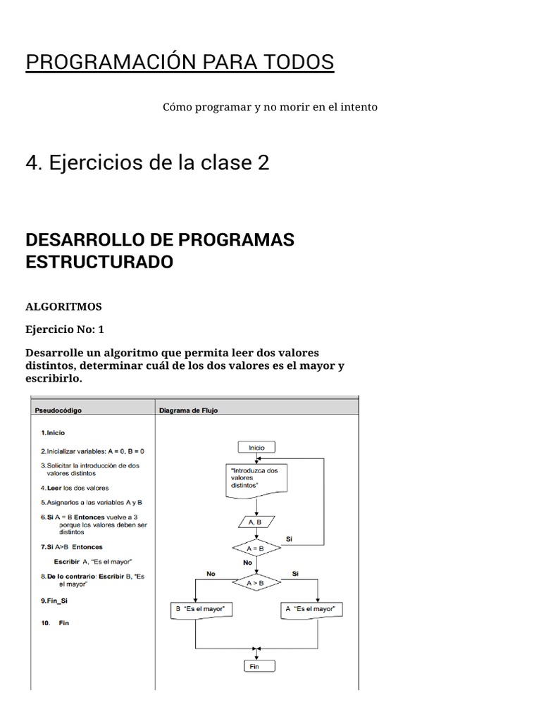 Ejercicios de La Clase 2 - Programación para Todos | PDF | Celsius ...