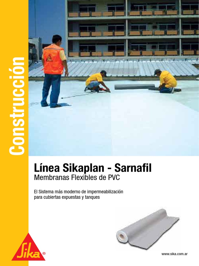 Membranas Sikaplan y Sarnafil para Impermeabilización | PDF | Soldadura ...
