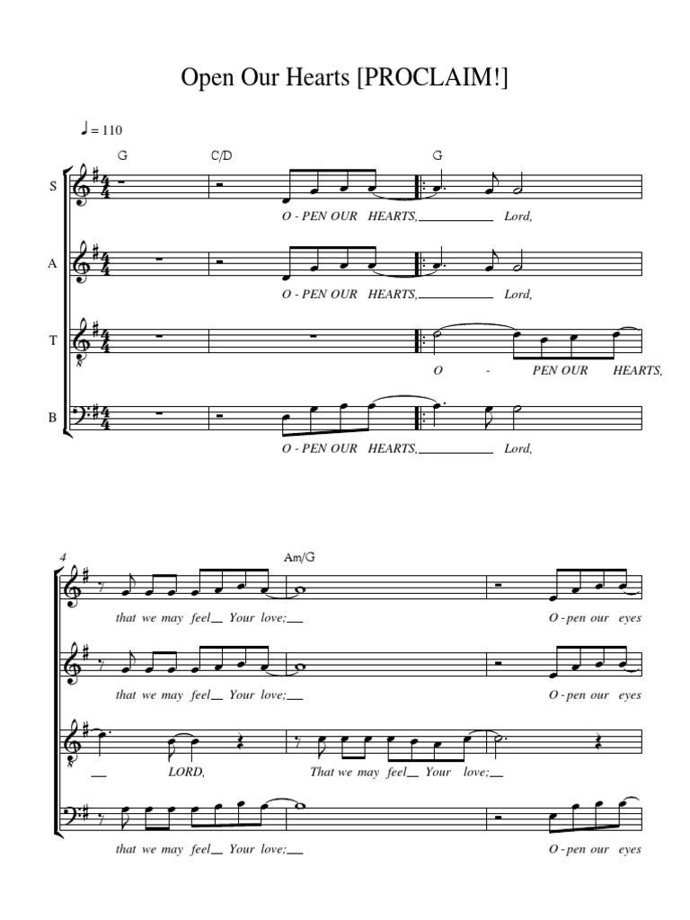 Open Our Hearts | PDF