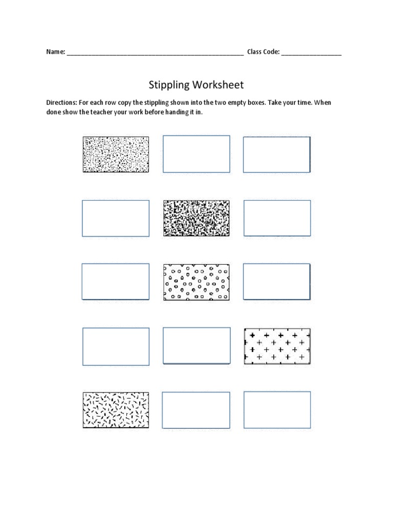 Stippling Worksheet PDF | PDF | Computing And Information Technology