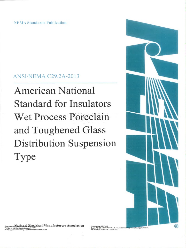 ANSI-NEMA C29.2A 2013 American National Standard For Insulators Wet ...