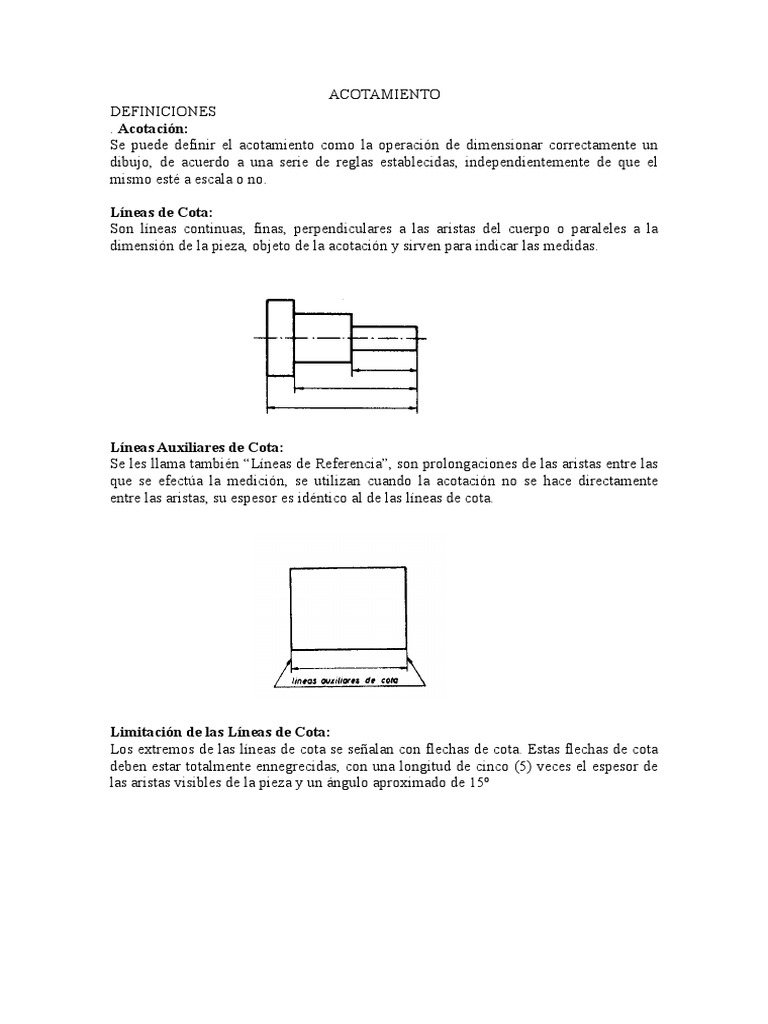 Guía completa sobre el acotamiento de planos mecánicos | PDF ...