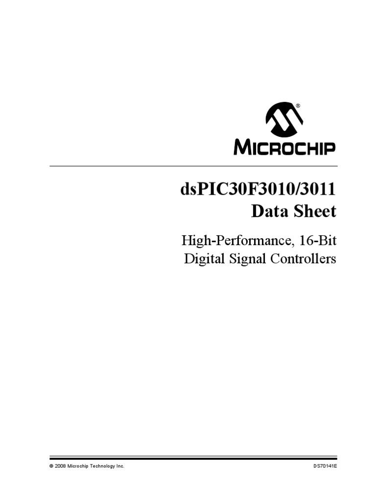 Datasheet DsPIC 30F3010 | PDF | Microcontroller | Analog To Digital ...