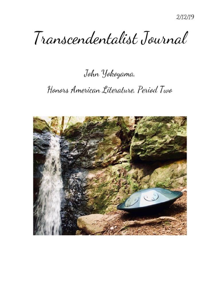 Transcendentalist Journal: John Yokoyama, Honors American Literature ...