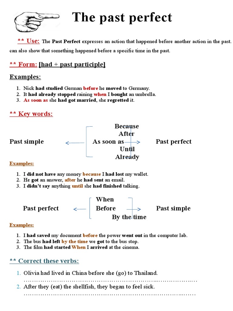 The Past Perfect | PDF | Perfect (Grammar) | Onomastics