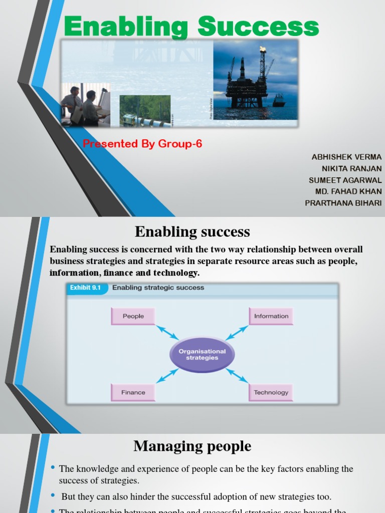 Enabling Success 1 | PDF | Business Model | Strategic Management