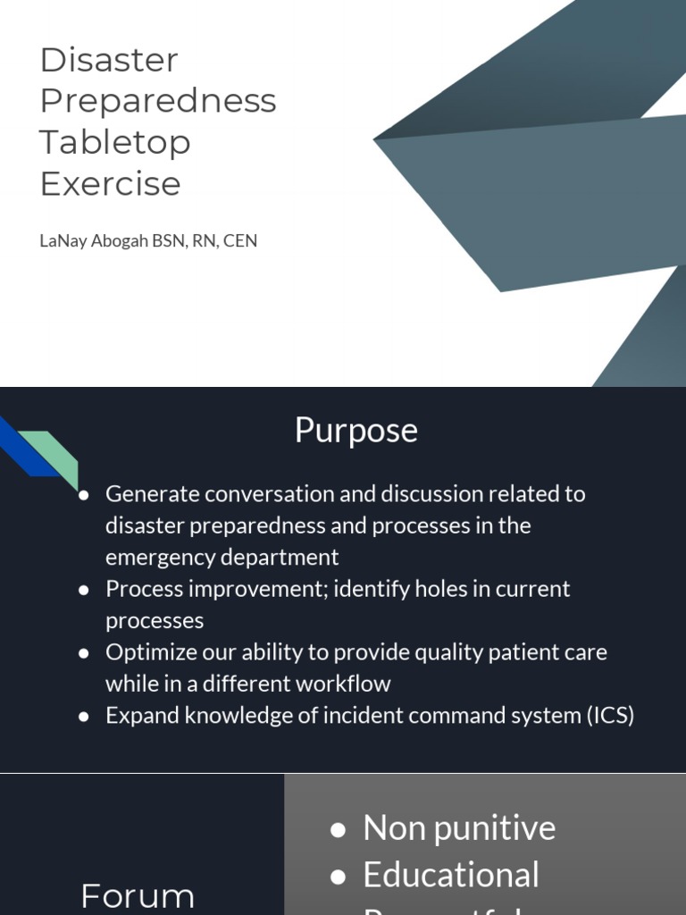 Disaster Preparedness Tabletop Exercise | PDF | Anthrax | Emergency ...